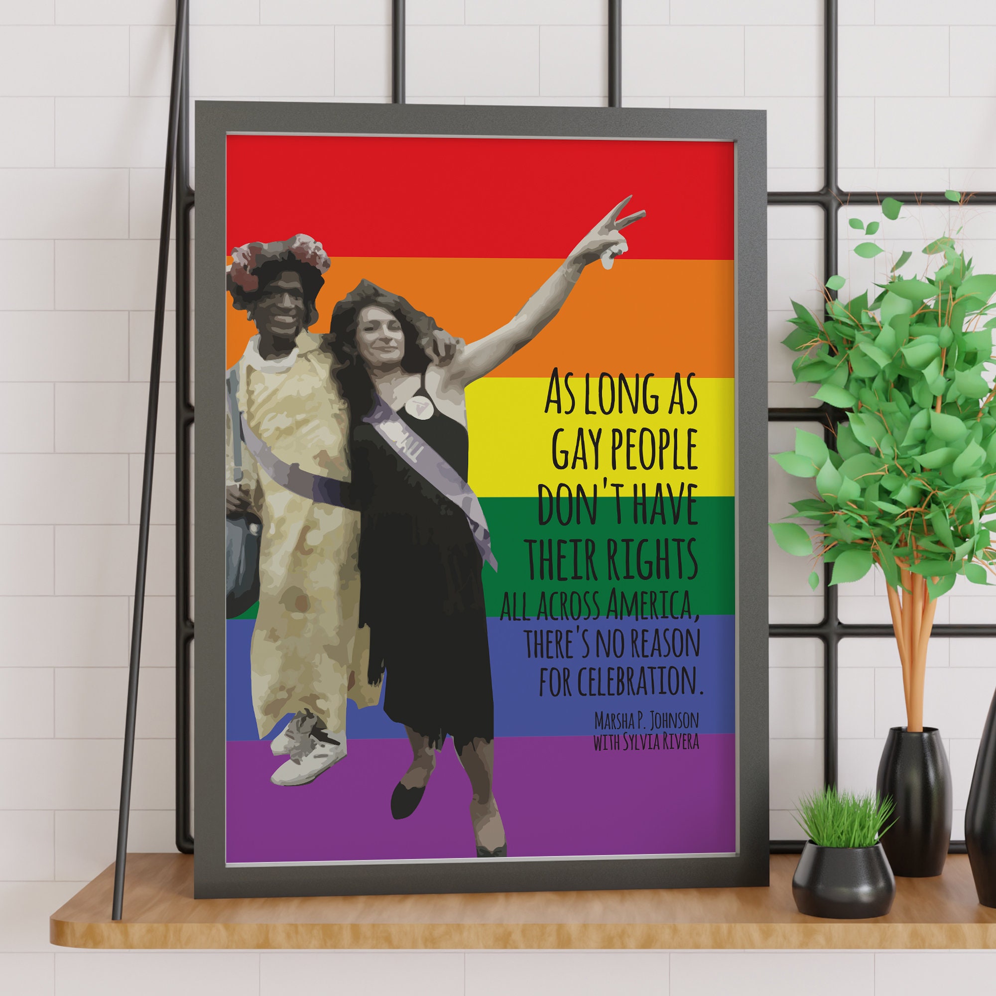 Marsha P Johnson Quote No Reason For Celebration LGBTQ | Etsy