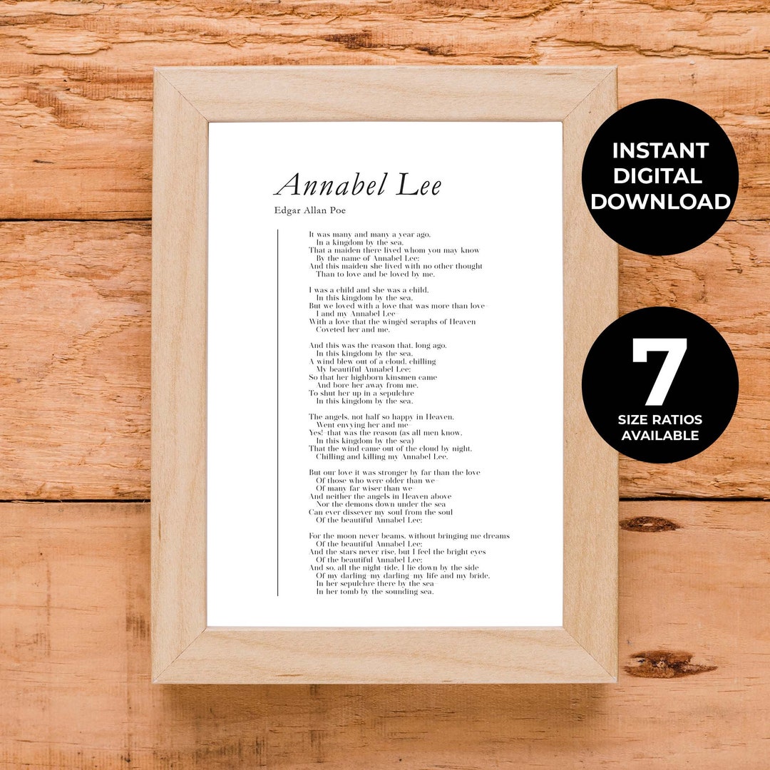 Annabel Lee | Edgar Allan Poe | Poem | American Writer | Gothic ...