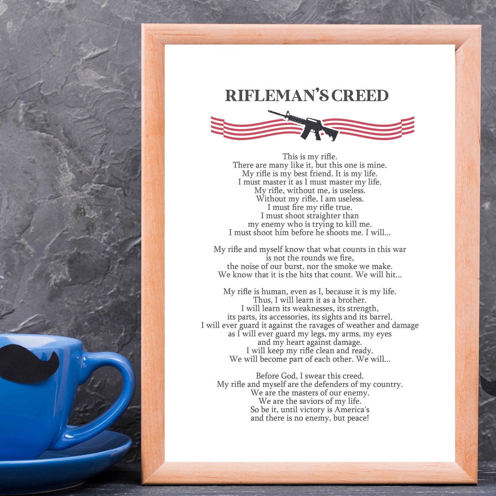 Rifleman's Creed US Marine Corps Marine's Gift - Etsy