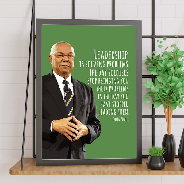 Colin Powell Quote Poster - Etsy
