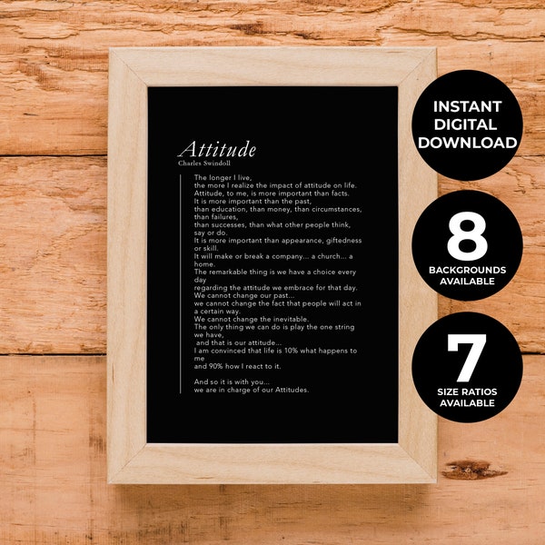 Attitude by Charles Swindoll Quotes Poster - Etsy