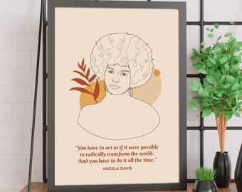 ANGELA DAVIS Quote Poster Fine Art Print - Etsy
