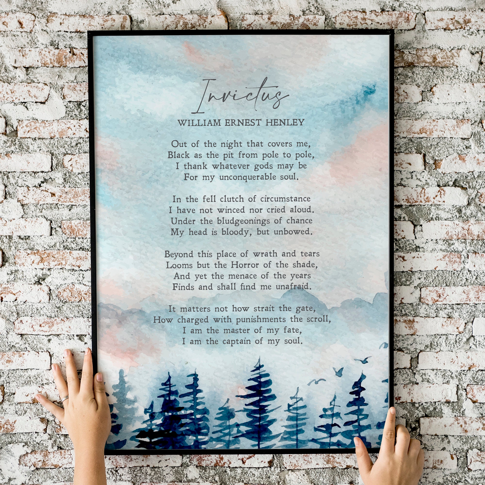 Invictus | William Ernest Henley | Poem | Illustrated | Watercolor ...