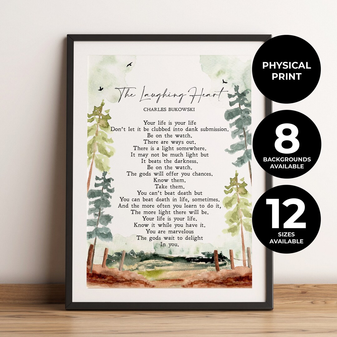 The Laughing Heart | Charles Bukowski | Poem | Life | Watercolor ...