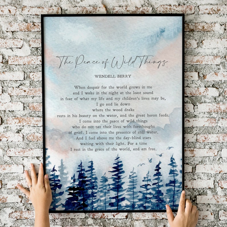 The Peace of Wild Things Wendell Berry Poem Hope - Etsy