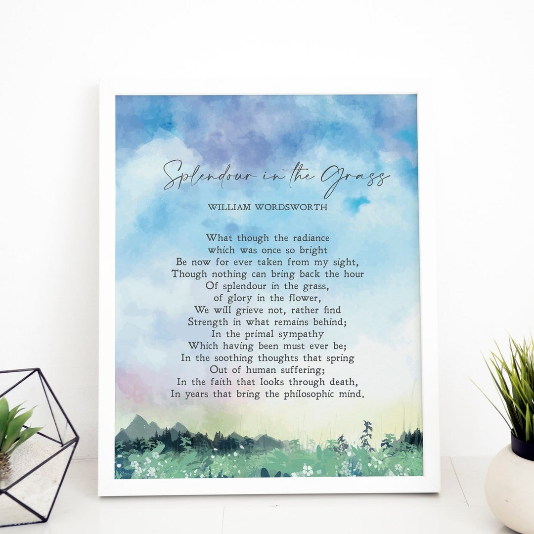 Splendour in the Grass | William Wordsworth | Poem | Beyond Grief ...