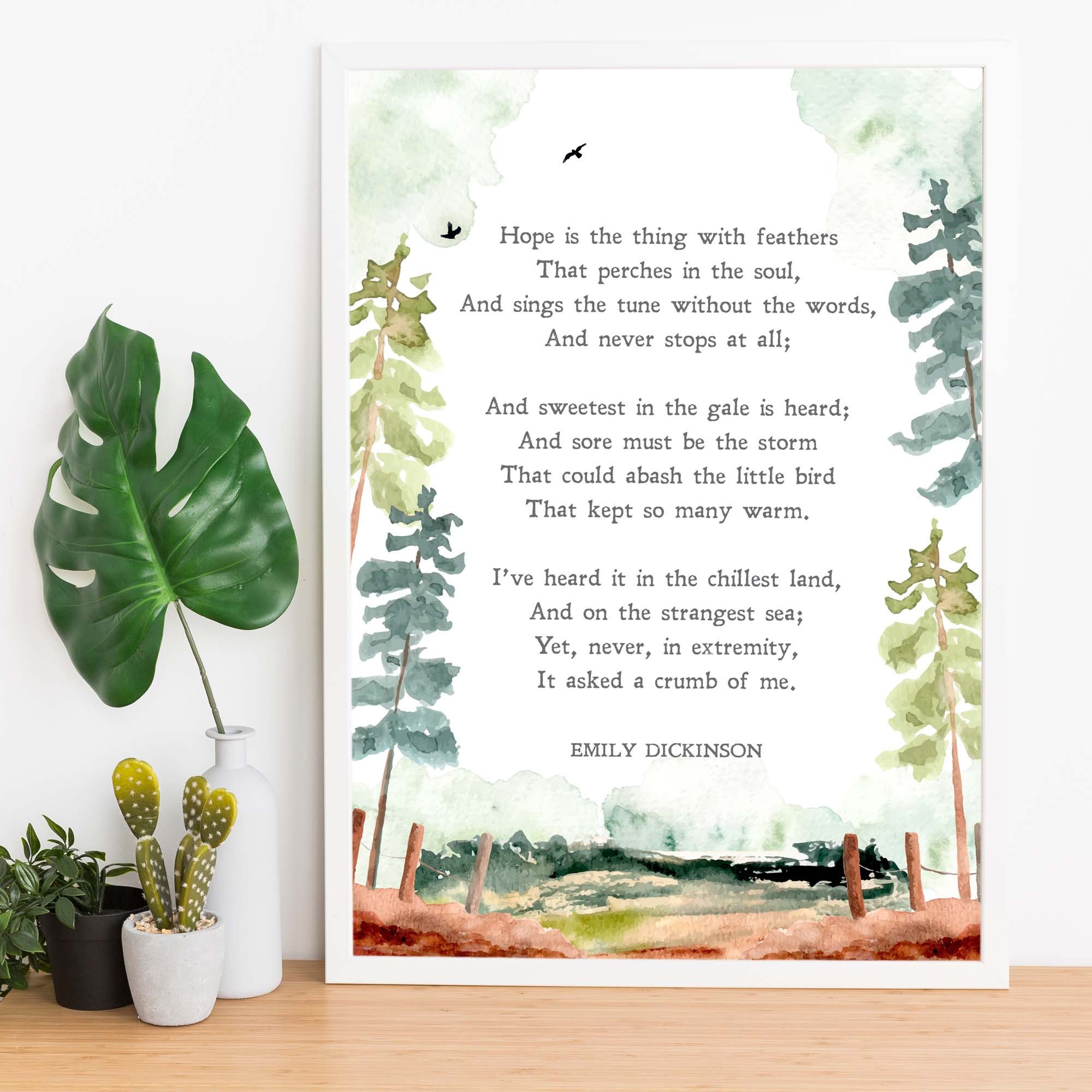 Hope is the Thing With Feathers | Emily Dickinson | Poem | Inspiration ...