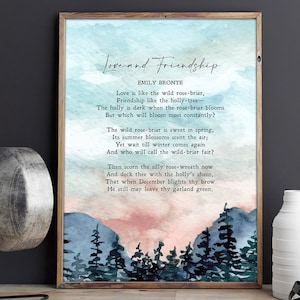 Love and Friendship | Emily Bronte | Romance | Marriage Poem ...