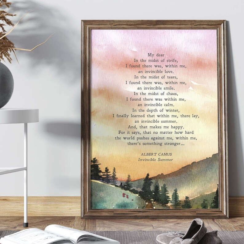 Invincible Summer V2| Albert Camus | Poem | Literature | Motivation ...