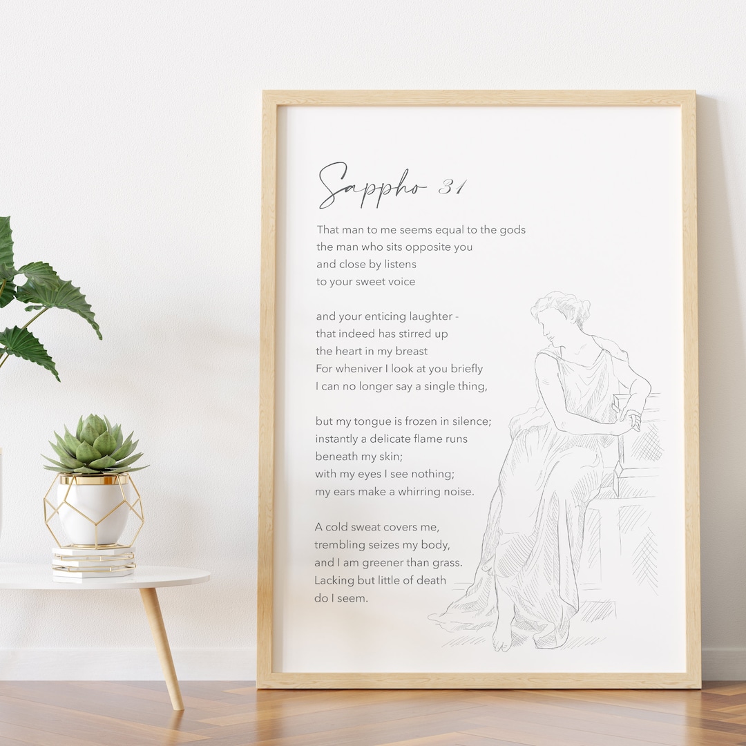 Sappho 31 | Love Poem | Lesbian | Pride Gift | Literary Gift ...