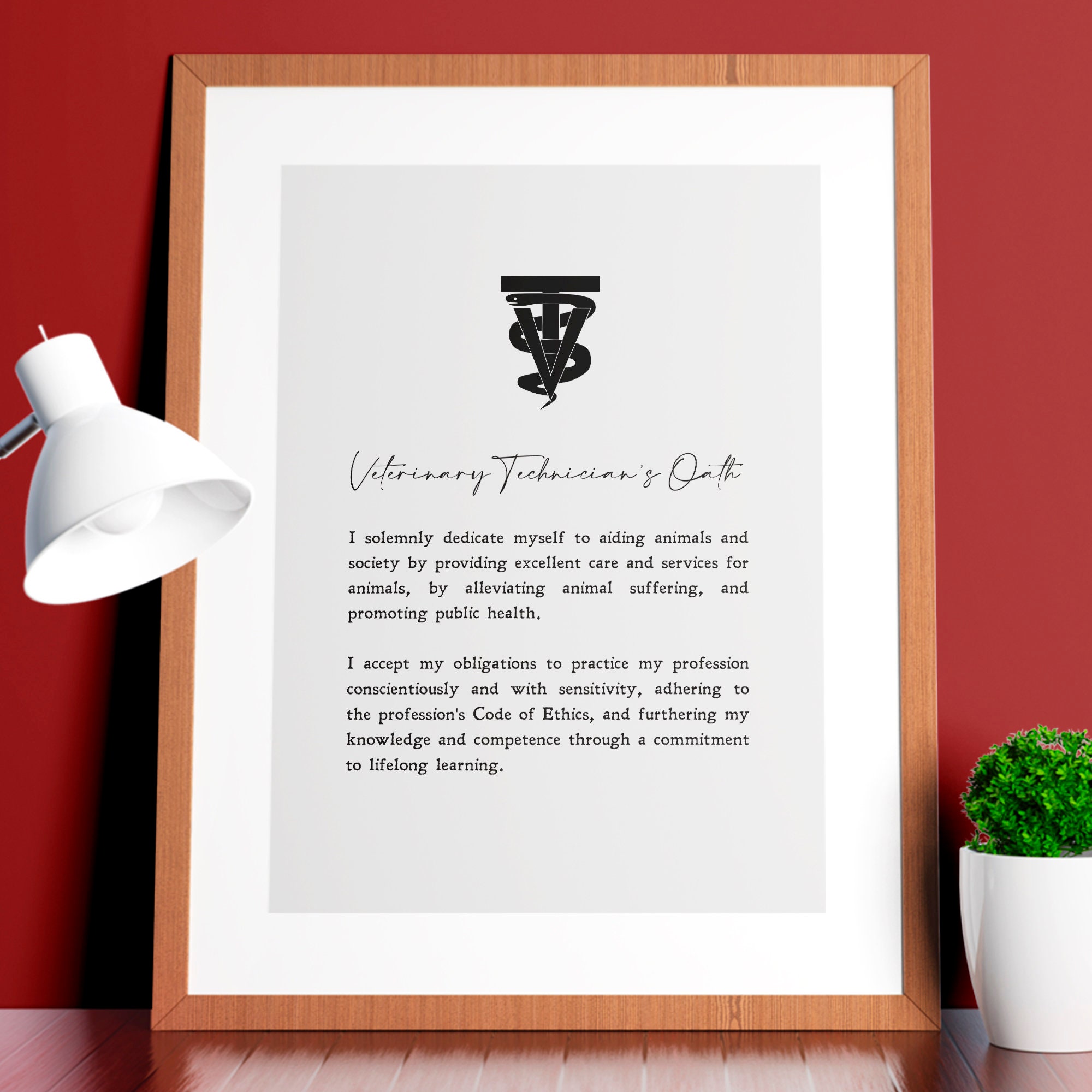 Veterinary Technician's Oath Vet Tech Veterinarian - Etsy
