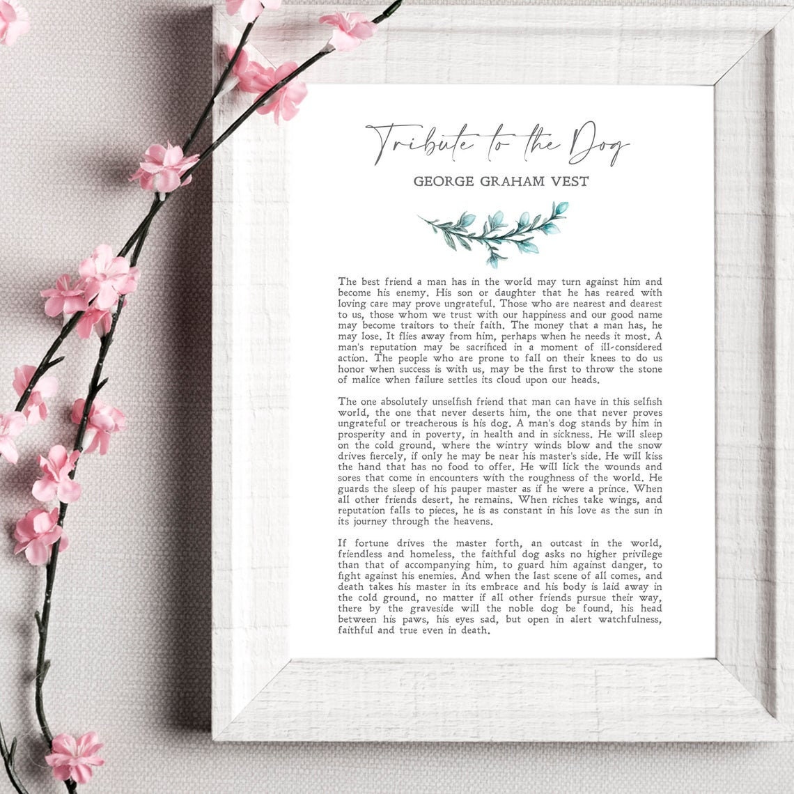 Tribute to the Dog | George Graham Vest | Speech | Eulogy | Court Case ...