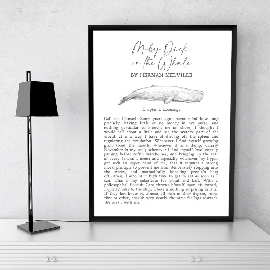 Moby Dick Herman Melville the Whale Quotes Literary - Etsy