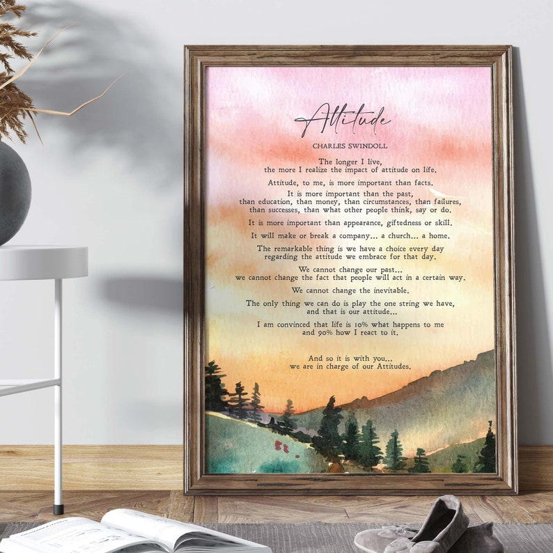 Attitude | Charles Swindoll | Life Advice | Poem | Illustrated ...