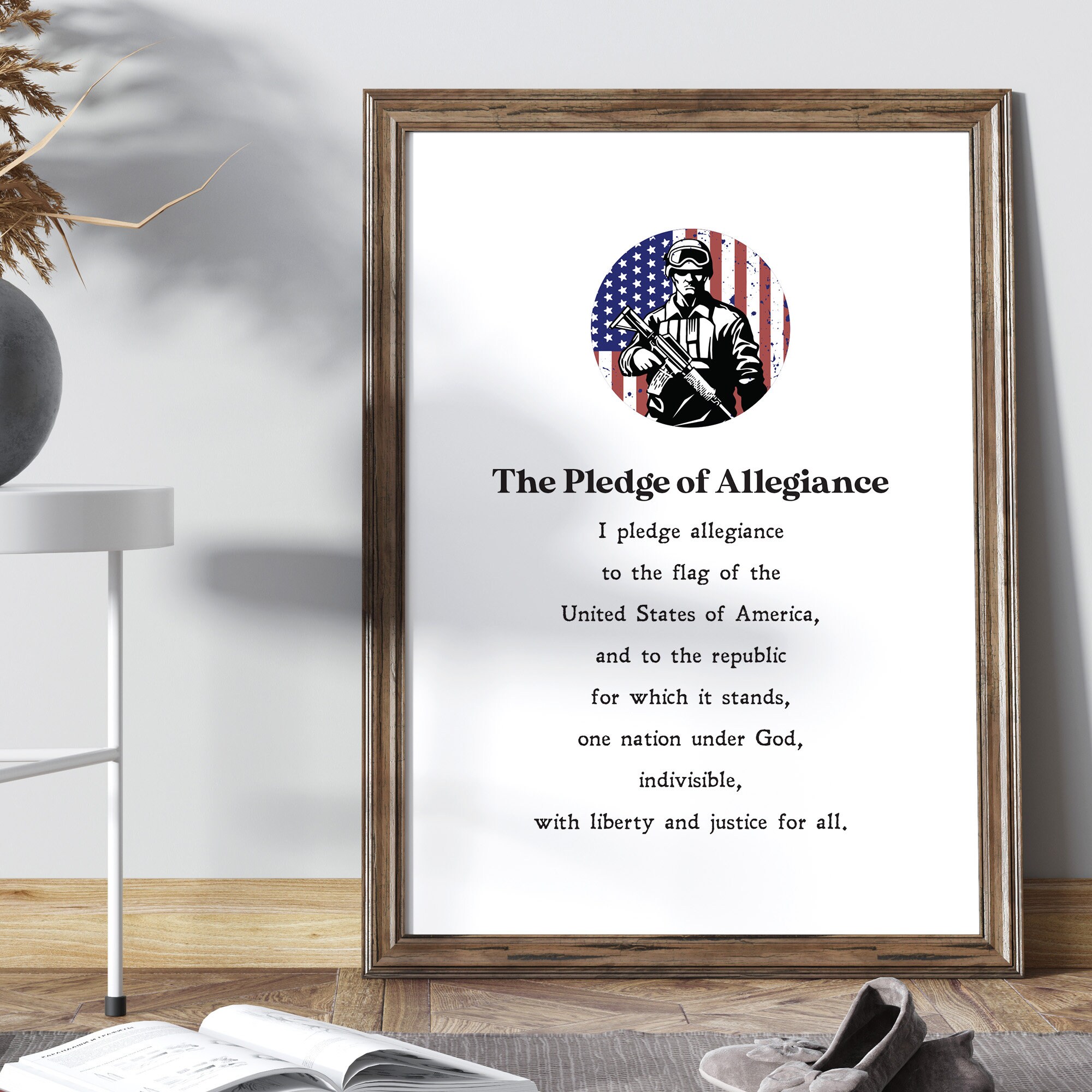 The Pledge of Allegiance Flag Independence Day United - Etsy