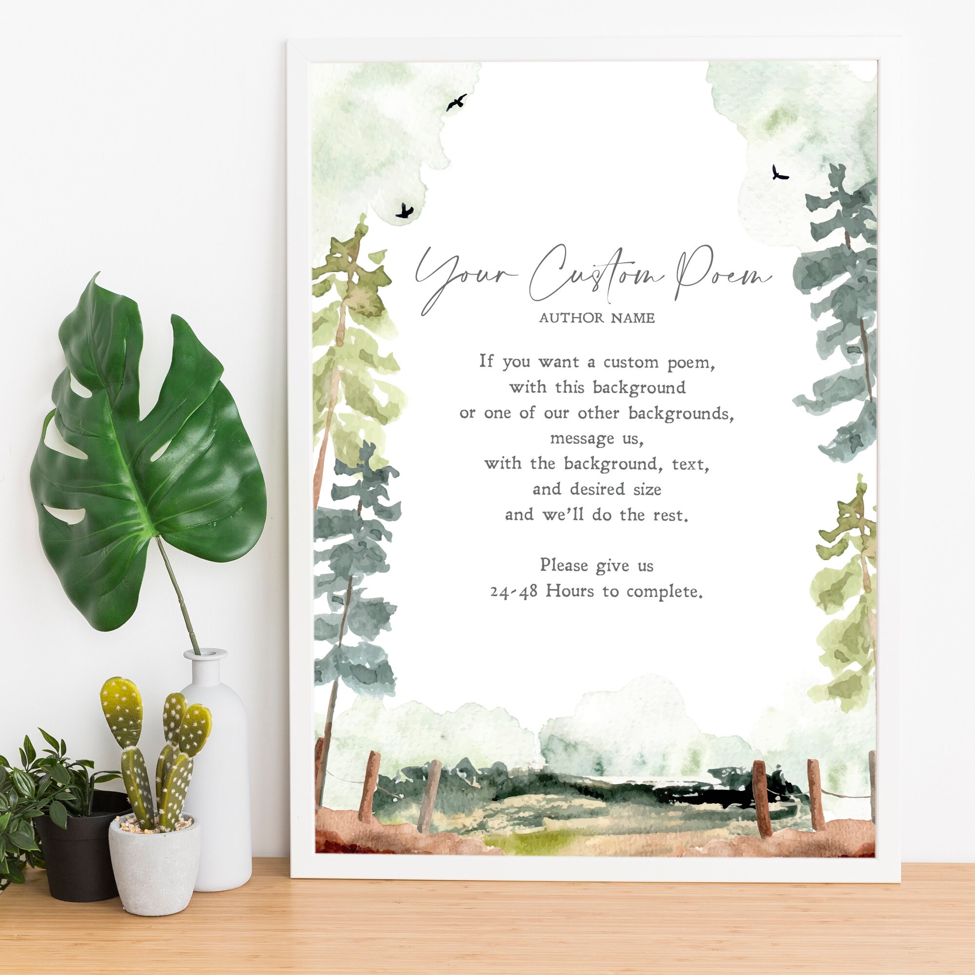 Customized Poem Commission | Personalized Poster | Literature | Gift ...