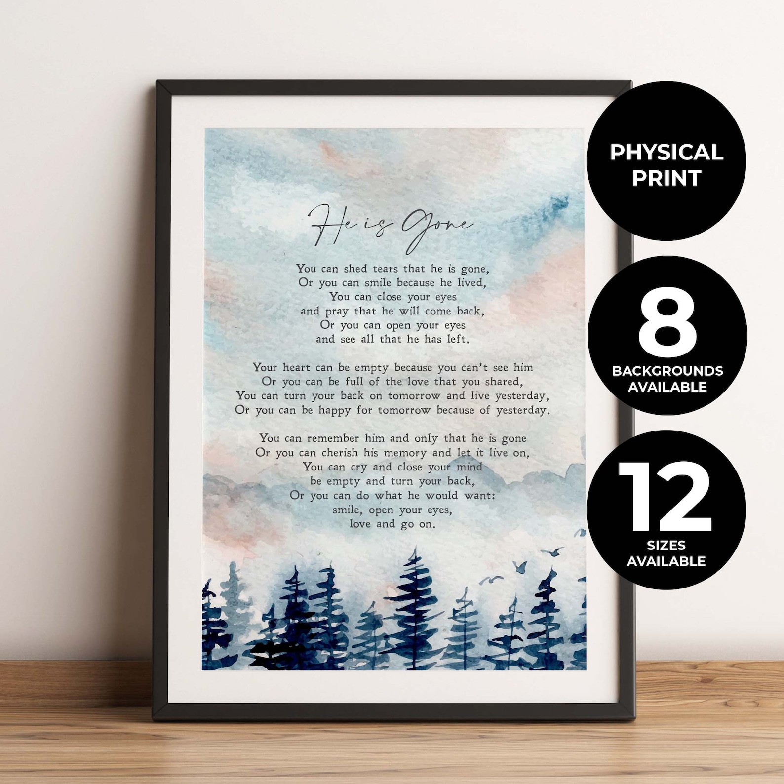 He is Gone | David Harkins | Poem | Illustrated | Funeral | Grief ...