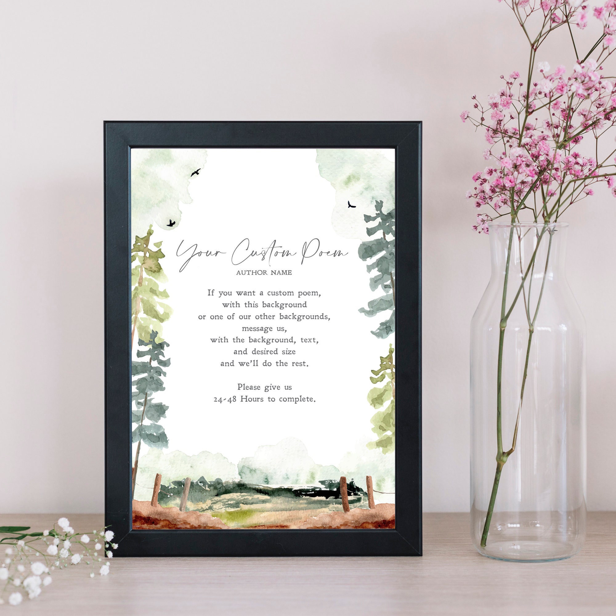 Customized Poem Commission Personalized Poster Literature - Etsy