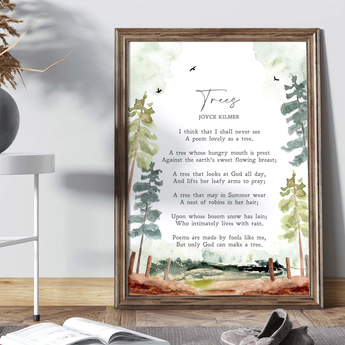 Trees | Joyce Kilmer | Poem | Nature | Art | Inspiration | Print | Wall ...