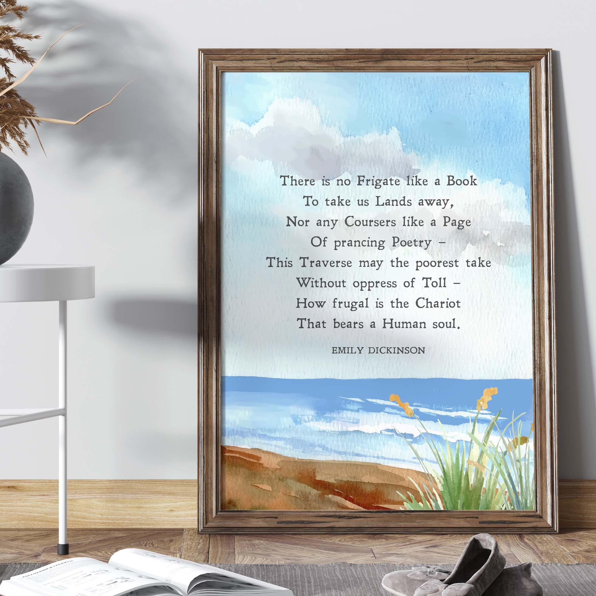 There is No Frigate Like a Book Emily Dickinson Poem - Etsy