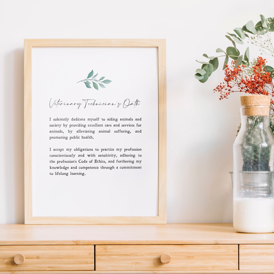 Veterinary Technician's Oath | Vet Tech | Veterinarian | Animal Doctor ...