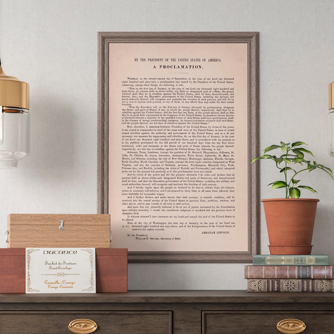 Emancipation Proclamation | Abraham Lincoln | Gift | US History ...