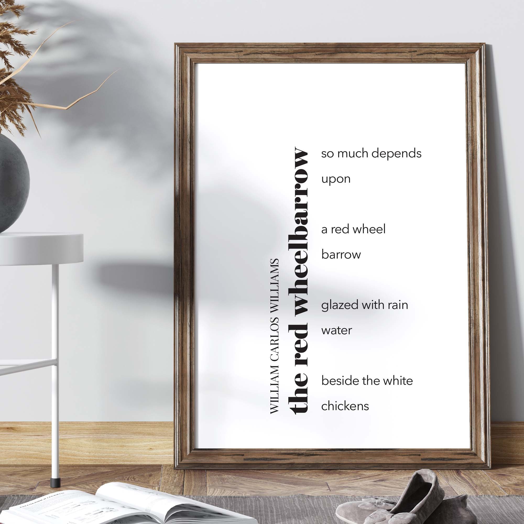 The Red Wheelbarrow William Carlos Williams Poem Imagism | Etsy