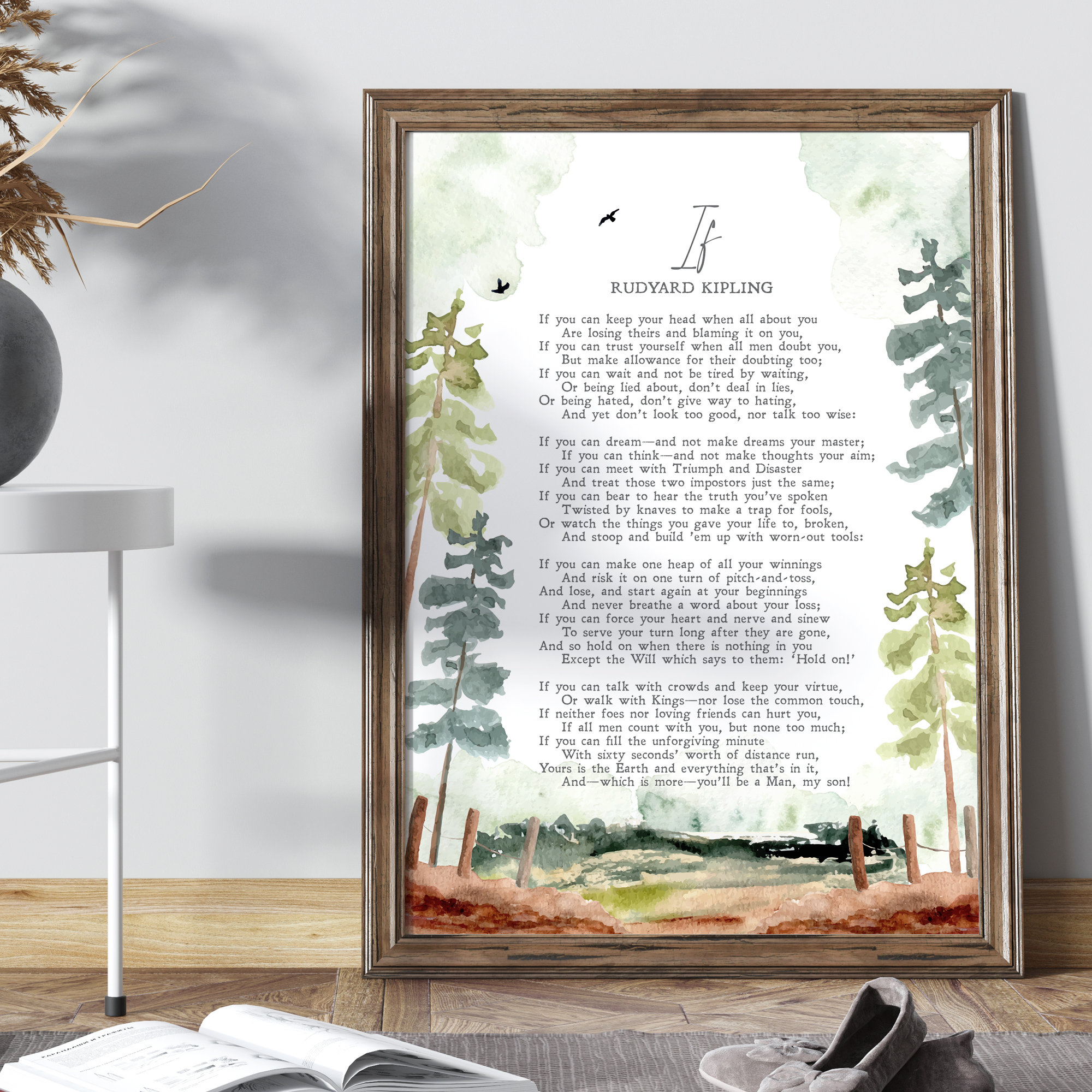If | Rudyard Kipling | Poem | Literature | Print | Wall Art ...