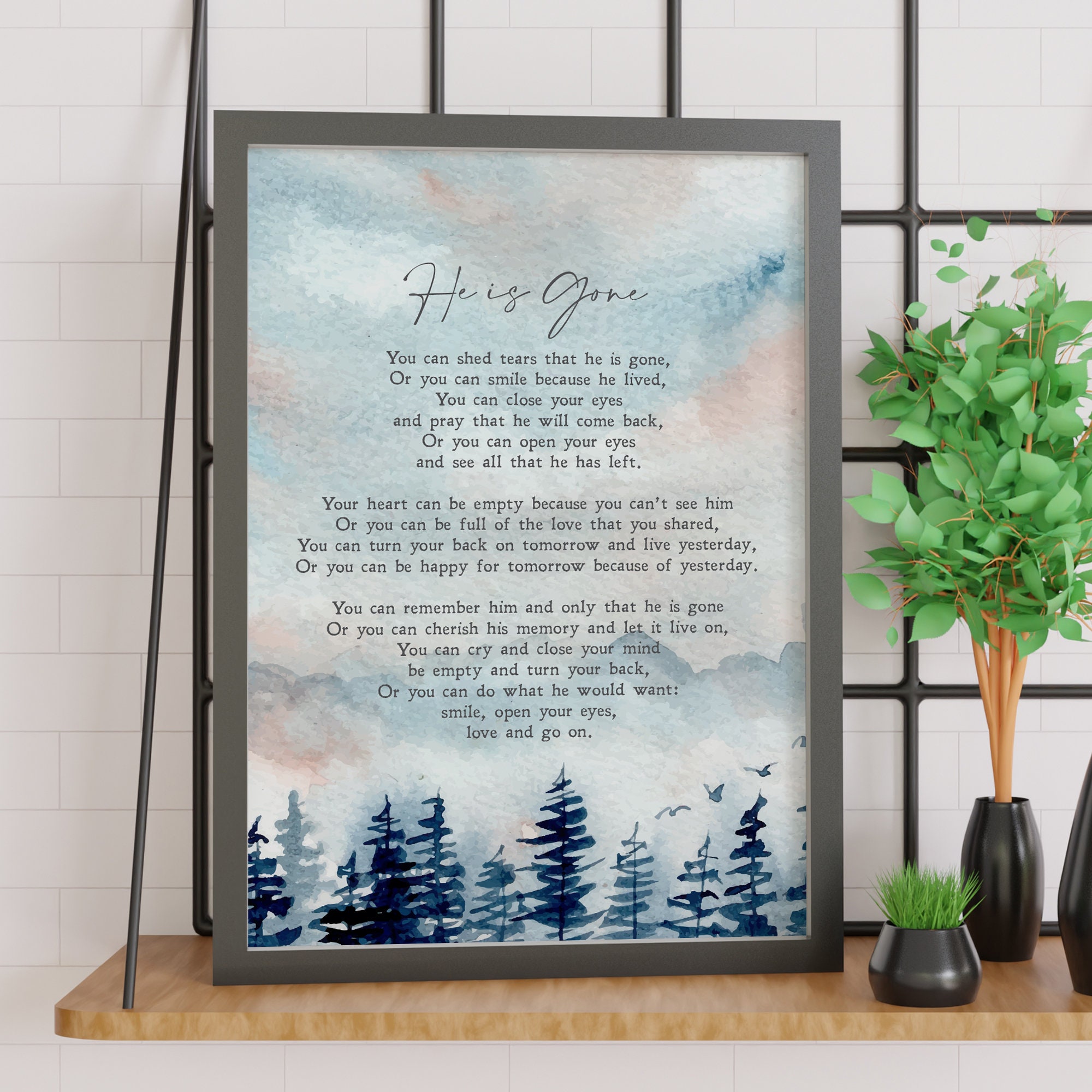 He is Gone | David Harkins | Poem | Illustrated | Funeral | Grief ...