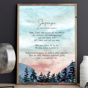 Suscipe | St Ignatius of Loyola | Religious | Christian | Wall Art ...