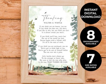 Walter D Wintle State of Mind Poem Art Print - Etsy