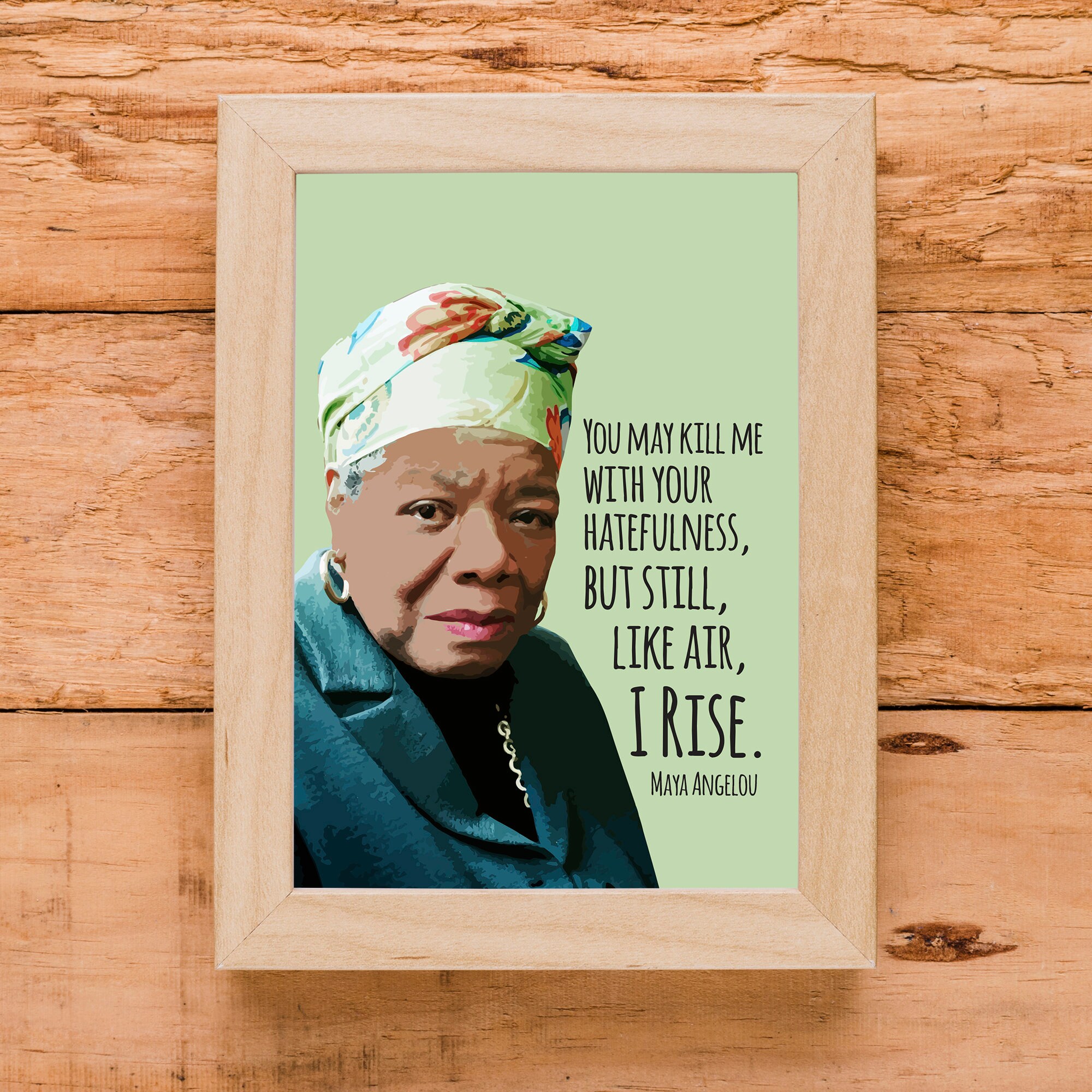 Art & Collectibles Digital Drawing & Illustration Maya Angelou Quote ...