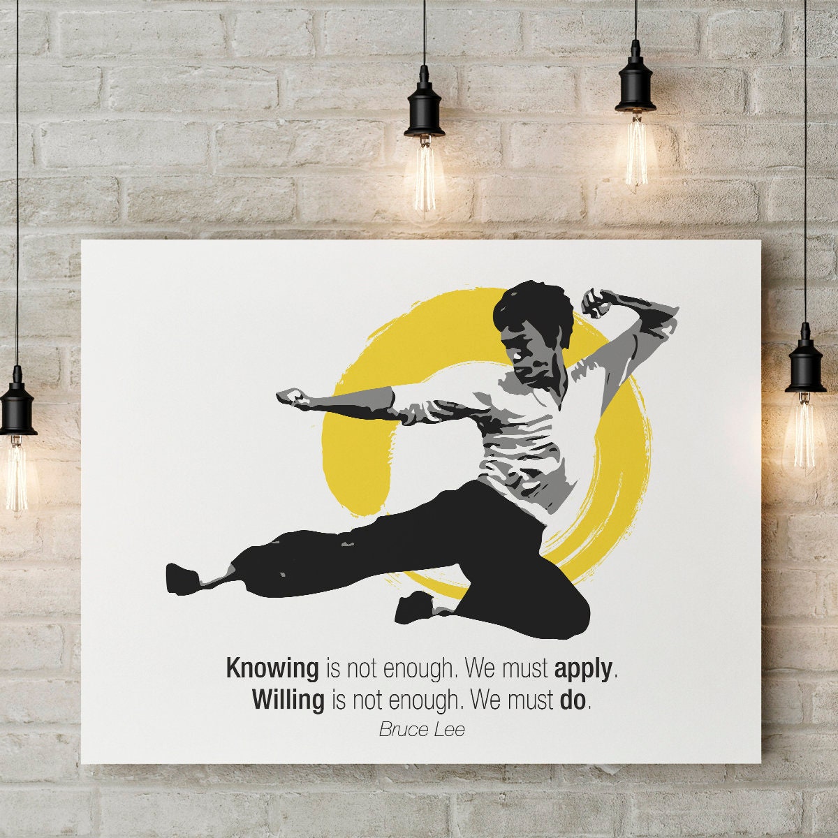 Bruce Lee Poster Knowing Is Not Enough