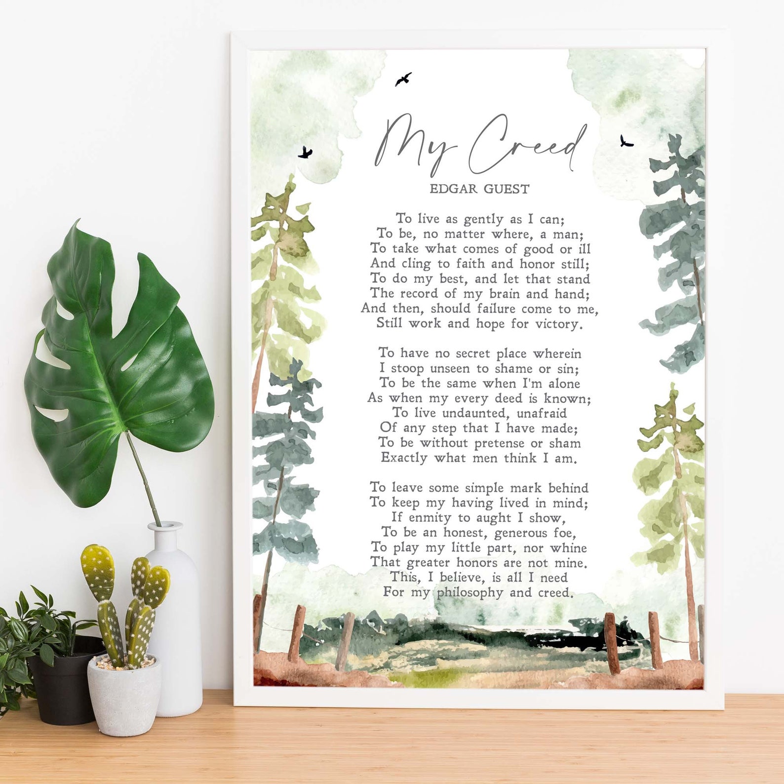 My Creed Edgar Albert Guest Poem Motivation - Etsy