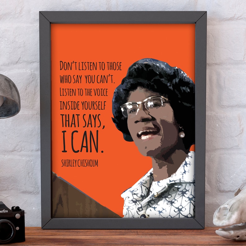 Shirley Chisholm Listen to the Voice Inside Yourself - Etsy Canada