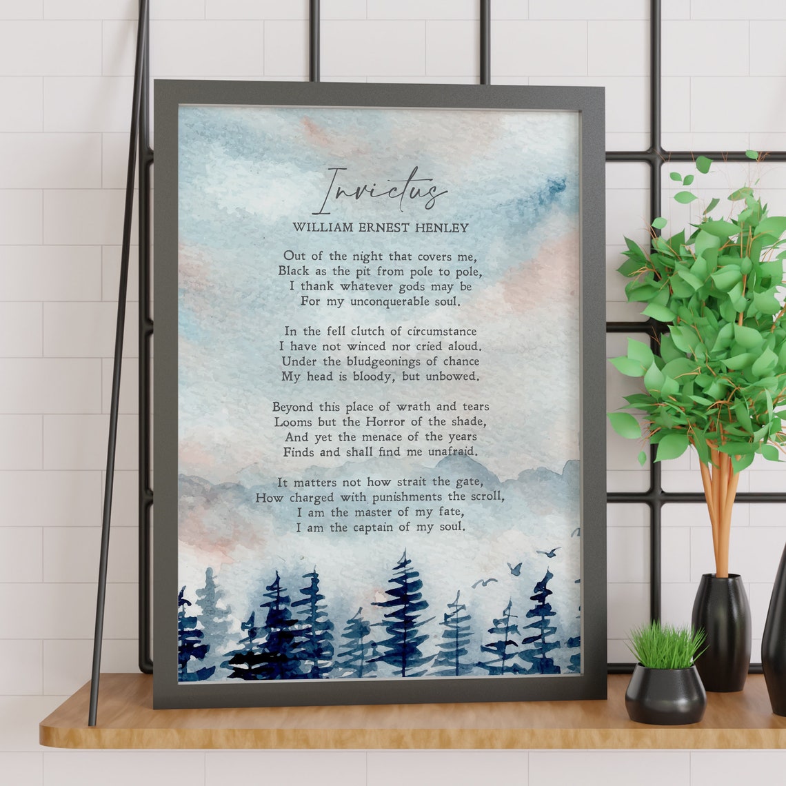 Invictus | William Ernest Henley | Poem | Illustrated | Watercolor ...