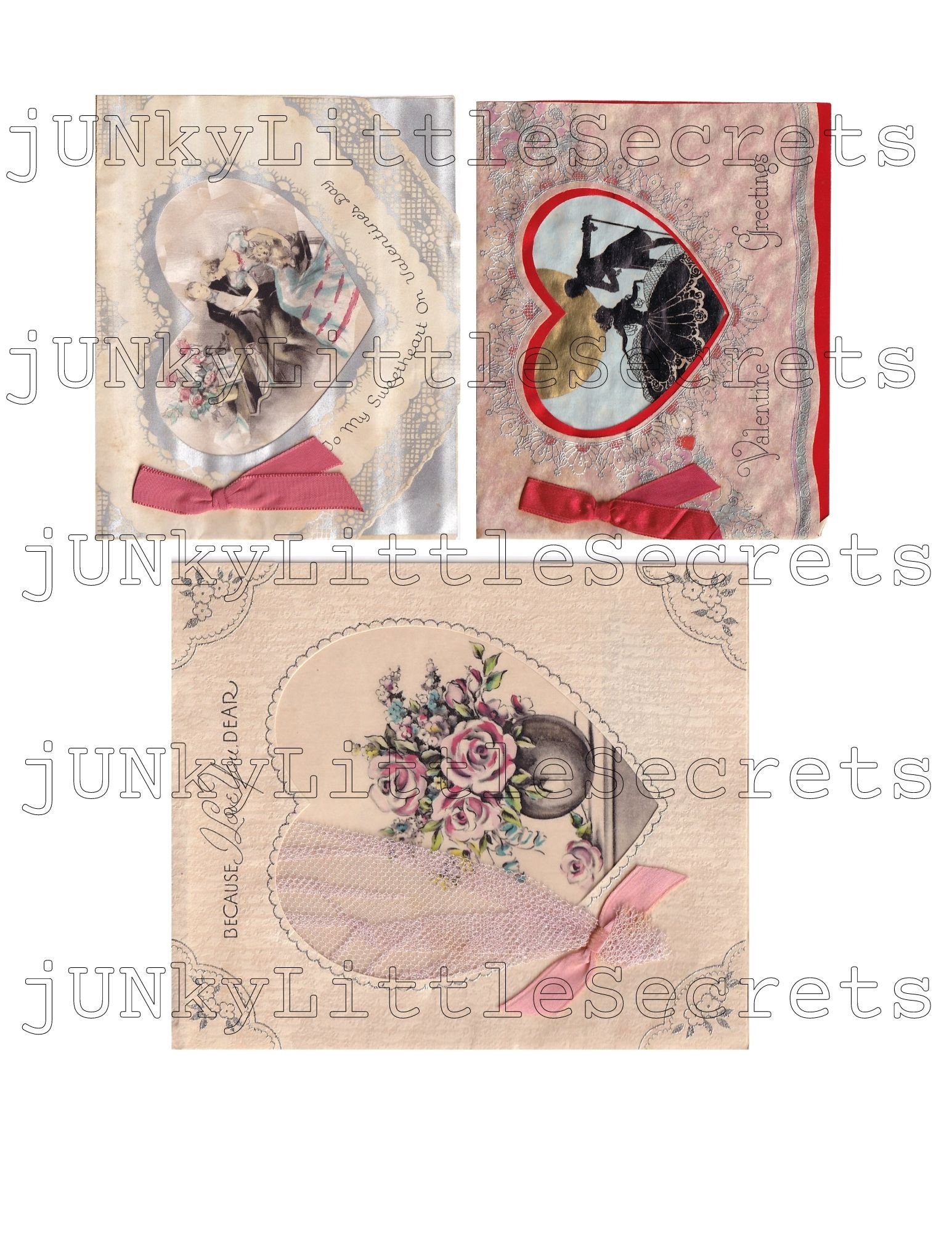 Printable 1950s Vintage Valentine's Cards, Retro Valentine's Day ...
