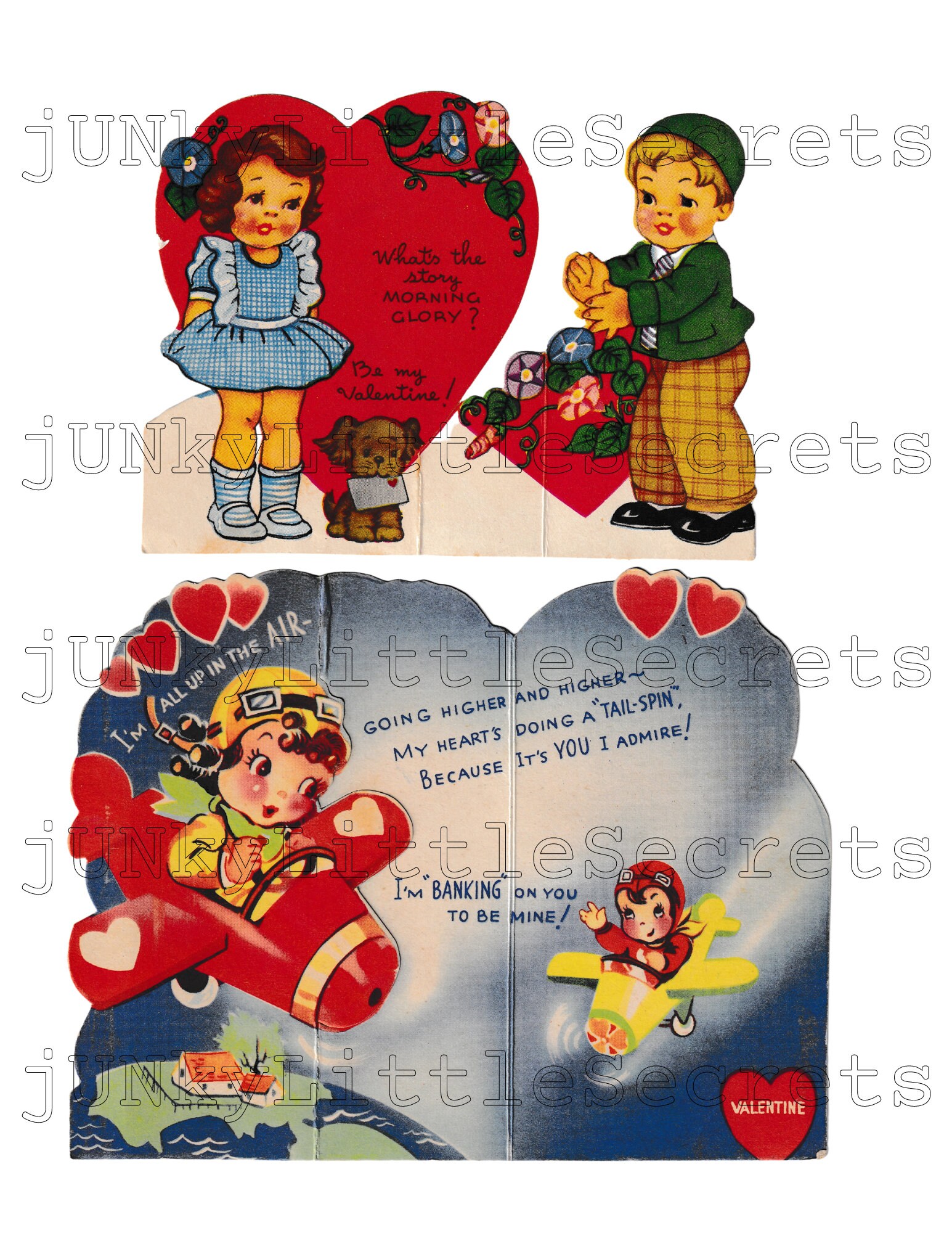 Printable 1950s Vintage Valentine's Cards, Retro Valentine's Day ...