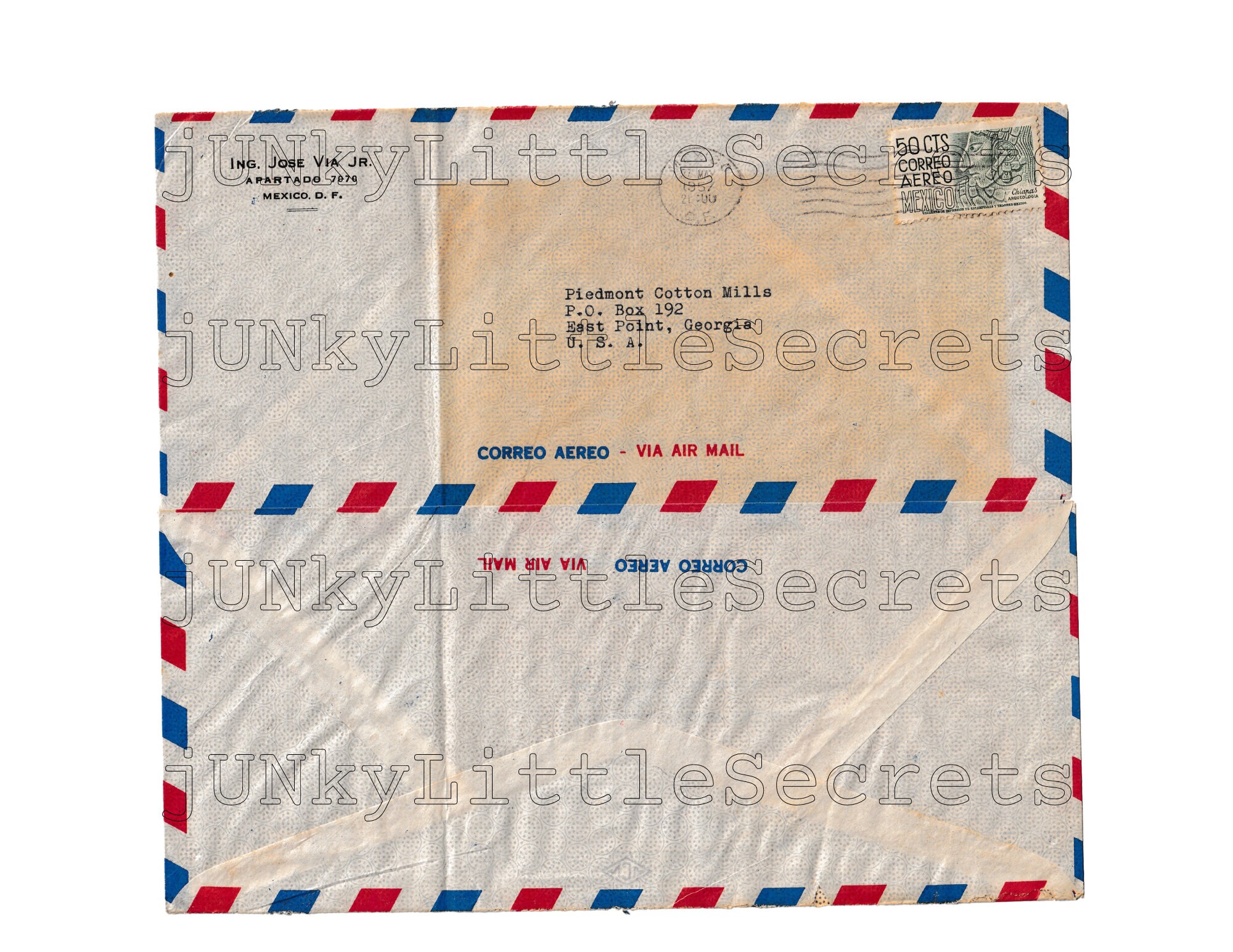 Printable 1950s Vintage Air Mail Envelopes, Instant Digital Download ...