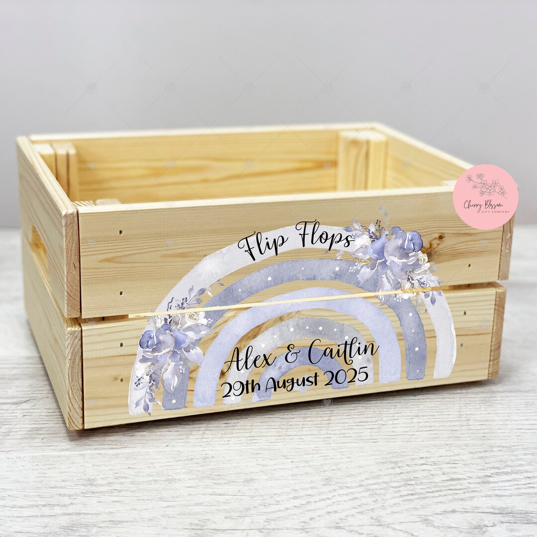 Personalised Flip Flop Crate, Wedding Dancing UV Printed Crate Bride ...