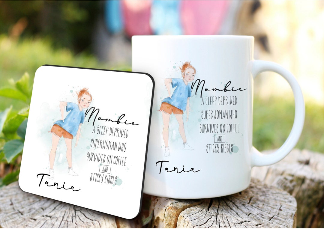 Mombie Mum Mug and Coaster Set Tea or Coffee Drinkers - Etsy