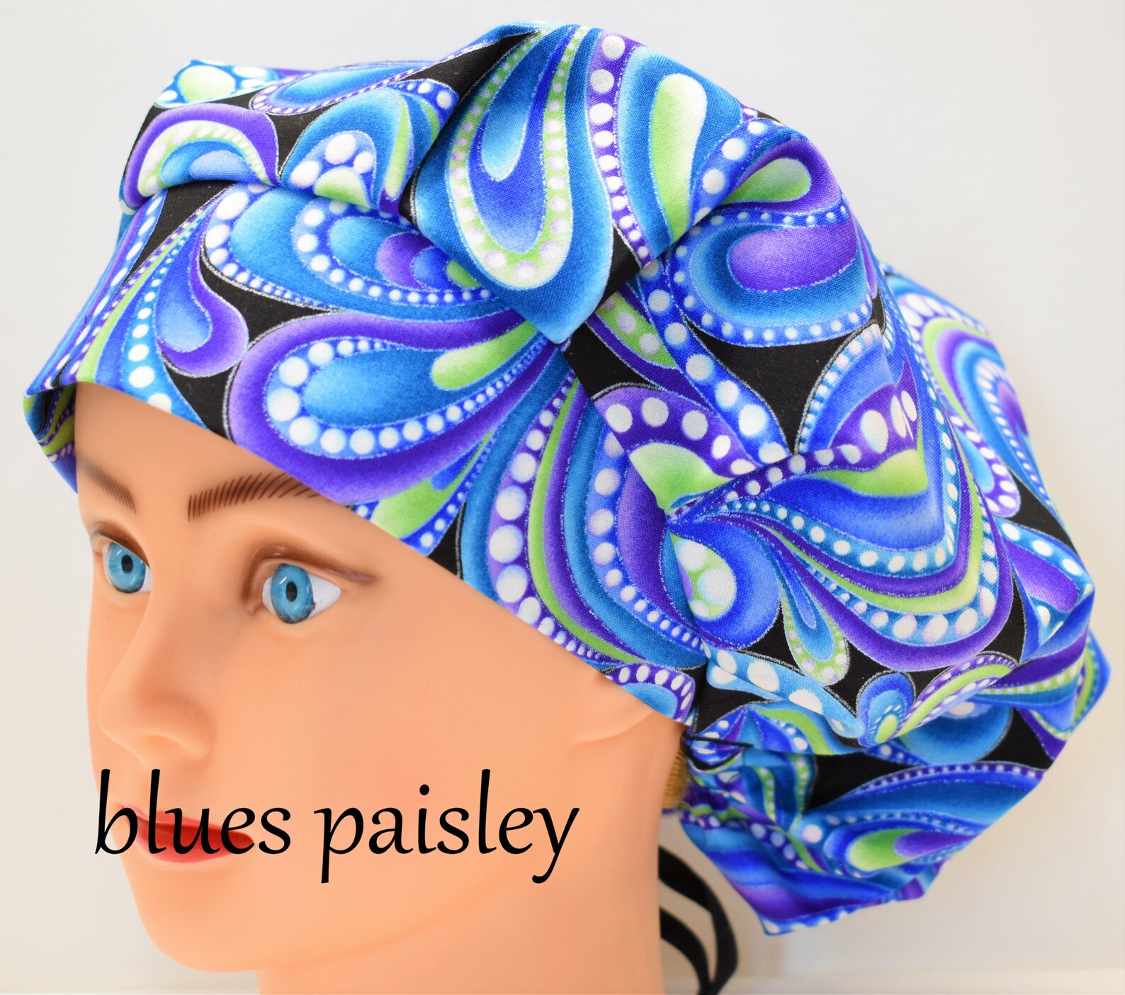 Bouffant Scrub Cap With Satin9 Colorswomens Bouffant - Etsy