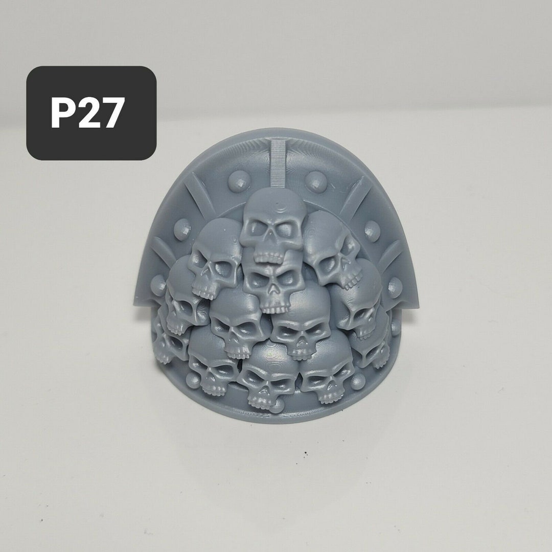 27P Skull Pauldron Custom Compatible W Mcfarlane Warhammer 40k Space ...