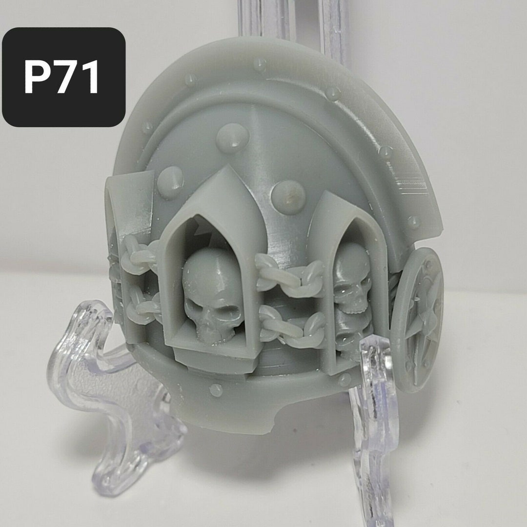 P71 Black Templar Pauldron Custom for Mcfarlane Warhammer 40k Space ...