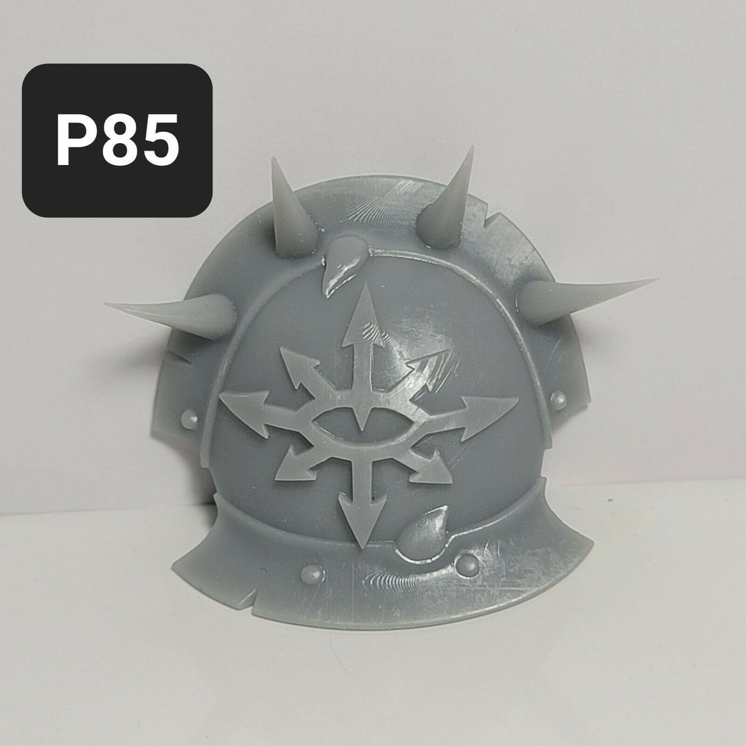 P85 Black Legion Pauldron Custom for Mcfarlane Warhammer 40k Space ...