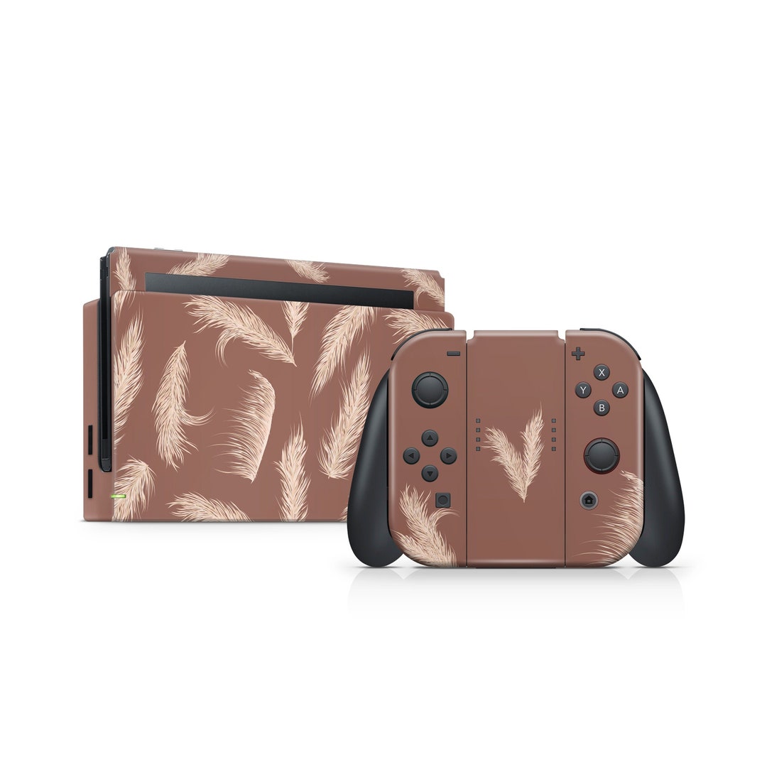 Nintendo Switch Skin Pampus, Brown Switch Skin Flower Skin Premium ...