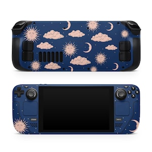 Cute Clouds Steam Deck Skin – Steam Deck OLED Skin & LCD, Dark Blue ...