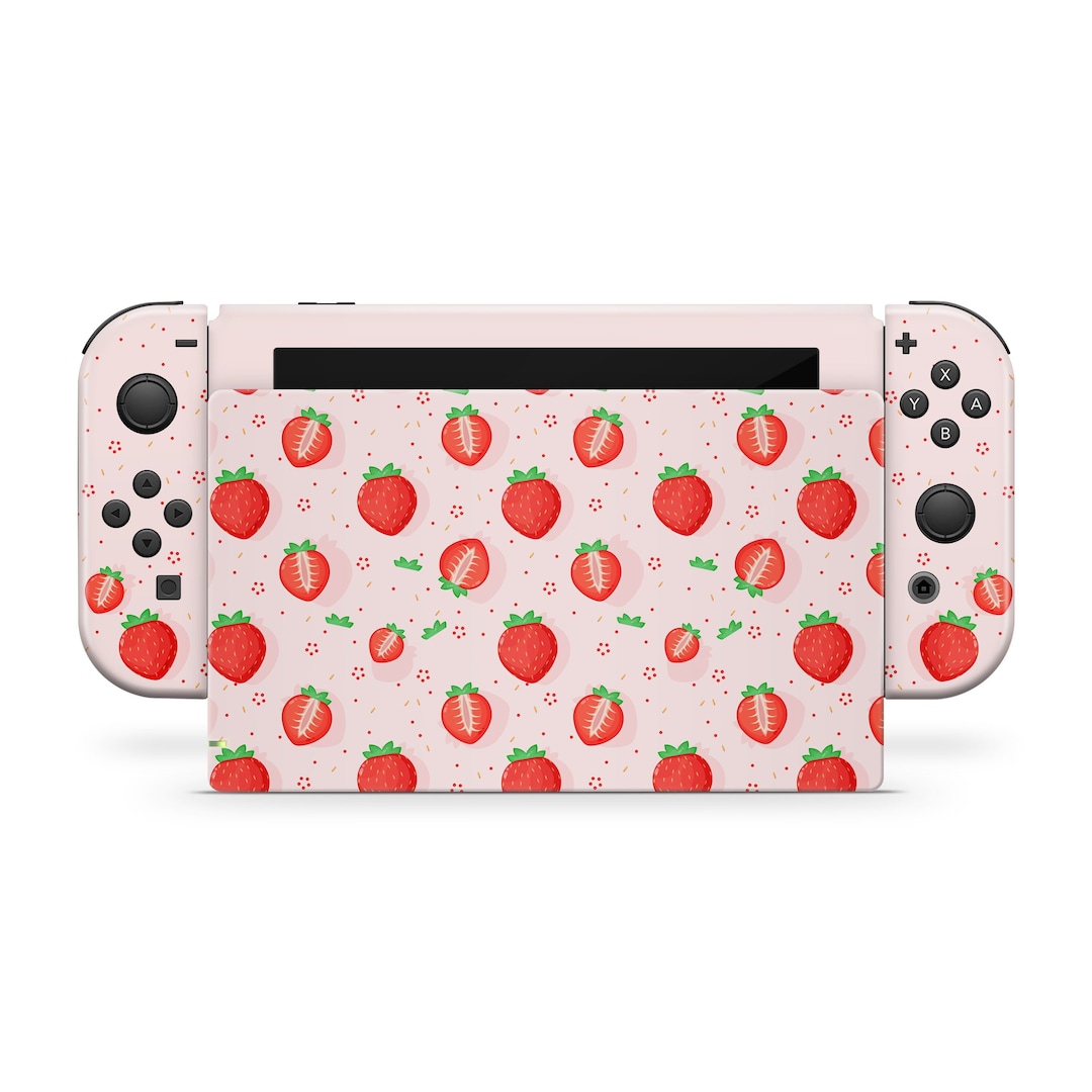 Kawaii Strawberry Nintendo Switch Skin ,pink Switch Skin Vinyl 3m Decal ...