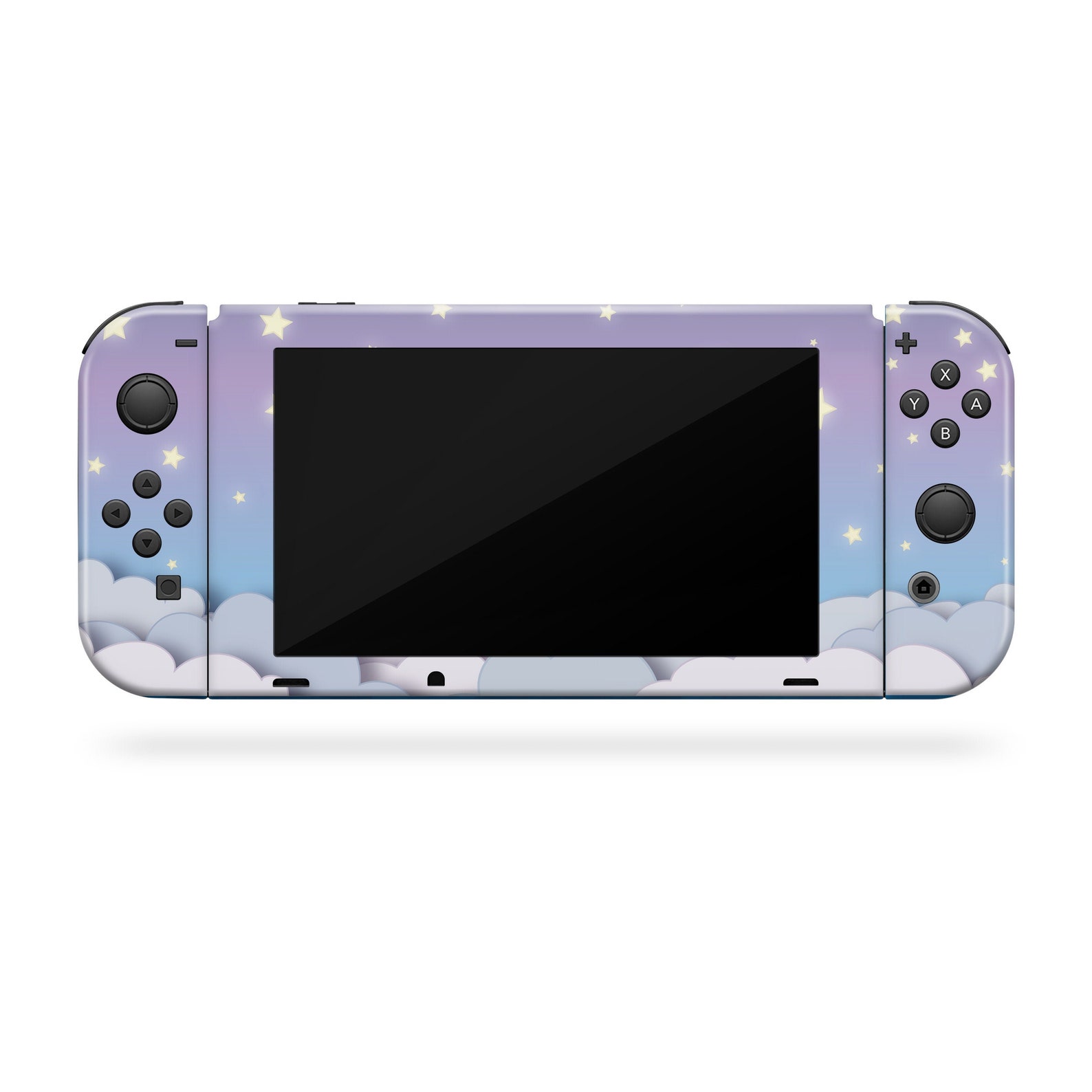 Nintendo Switch Skin Purple Clouds, Pastel Starry Blue Sky Switch Skin ...