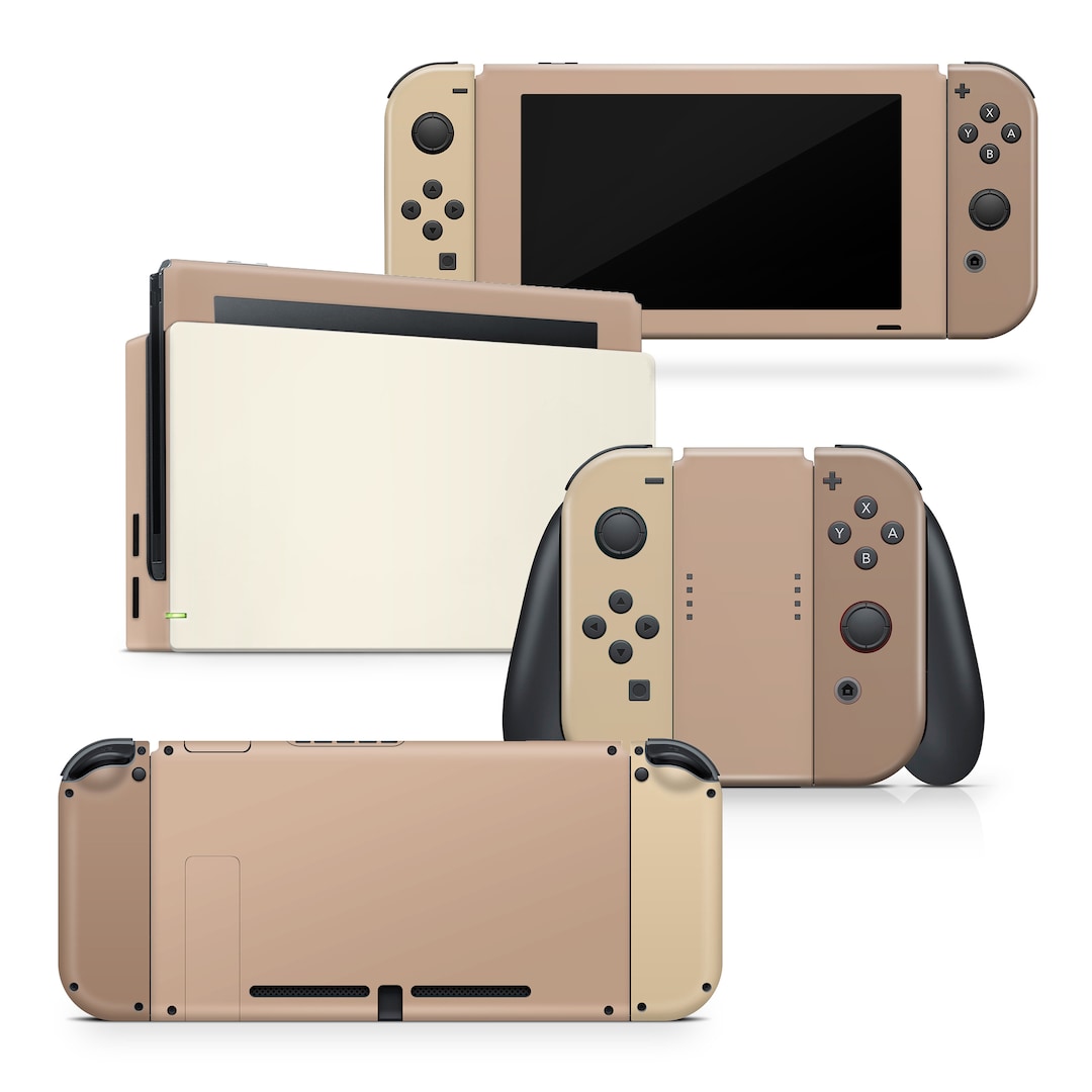 New Nintendo Switch Skin, Classic Cappuccino Switch Skin Color Blocking ...